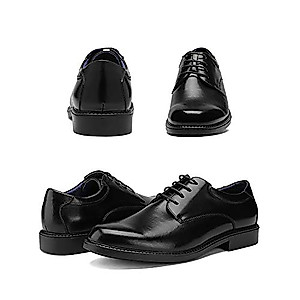 Bruno Marc Men's Downing-02 Black Leather Lined Dress Oxford Shoes Classic Lace Up Formal Size 10 M US