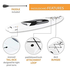 Lifetime 90749 Horizon 100 Hardshell Stand-Up Paddleboard, Paddle Included, White Granite, 2 Pack