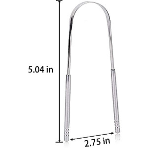 Tongue Cleaner, Steel Tongue Scrapers for Adults,Use for Plaque Removal, Bad Breath and to Restore l Hygiene or Taste Sensation