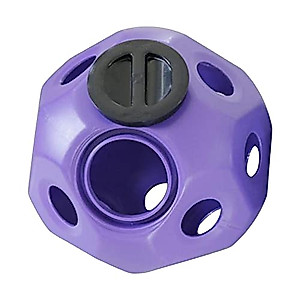 AMLESO Horse Treat Ball Hay Feeder Toy Ball Feeding Toy for Horse Sheep, Horse Stable Stall Paddock Rest, Purple