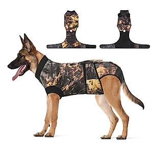 Jiupety Dog Recovery Suit Adjustable, Not Fit Slim and Long Body, Dog Suit for Surgery Recovery, 2XL Size, Anti-Licking Surgical Dog Onesies, Tie-dye.