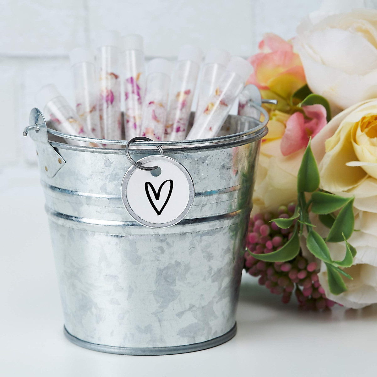 AVERY Metal Rim Key Tags, 1.25" Diameter Tag, Metal Split Ring, White, 50 Tags (11025)