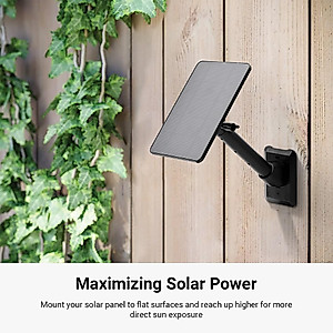 Holicfun Universal Solar Panel Wall Mount for Ring, Eufy, Arlo, Wyze, Reolink Solar Panels and More, Extended Mounting Arm, Multi-Angle Adjustable (Black)