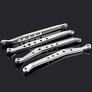 Toyoutdoorparts RC AX80083 Silver Alum Wraith Link Set for AXIAL 1:10th 4WD RR10 Bomber AX90048
