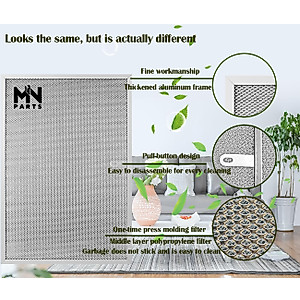 MNPARTS 203368 F50F F300E Air Filter Replacement for Honey in Well Cleaner 16'' x 12.5'' Air Pre Filter Replaces F300E1019 F300A1625 F50F1073(2 Packs）