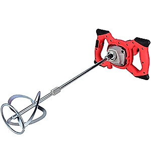 Handheld Concrete Cement Mixer 2100W Electric Mortar Mud Plaster Grout Paint Stirrer for Drill 6 Speed Adjustable Concrete Mix Stirring Tool AC 110V
