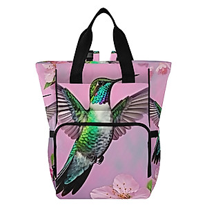 xigua Bird Hummingbird Diaper Bag Backpack Multi Function Baby Changing Bags Waterproof Large Capacity Travel Back Pack for Mom Dad