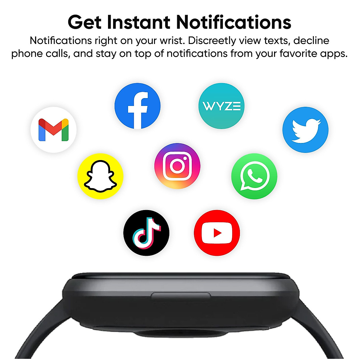 WYZE Smart Watch, Aluminum Smartwatch for Android Phones and iOS Phones IP68 Waterproof Fitness Tracker with Heart Rate/Blood Oxygen/Sleep/Menstrual Monitor Digital Watch (Watch 47MM)