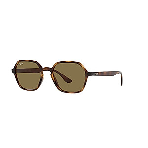 Ray-Ban RB4361 Round Sunglasses, Havana/Dark Brown, 52 mm