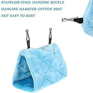 Tfwadmx 2Pcs Bird Tent Plush Hammock Warm Hut Hanging Nest for Cage Snuggle Sleeping Bed Parrot Hideaway Cave for Eclectus Parakeet Cockatiels Cockatoo Lovebird