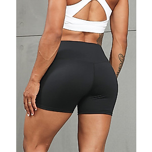 TELALEO 5 Pack 3" Womens Volleyball Shorts Spandex Compression Shorts Workout Performance High Waist Yoga Biker Shorts S/02