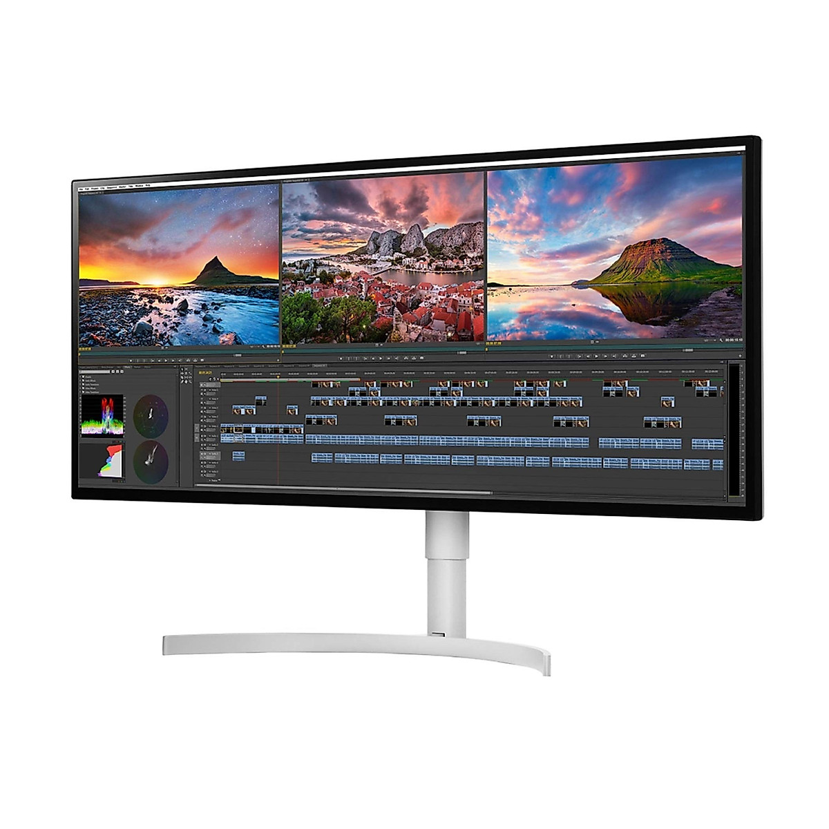 LG 34BK95U-W UltraFine 34" 21:9 5K 2K (5120 x 2160) Nano IPS LED UltraWide Monitor, 600 cd/m² HDR, Thunderbolt 3 / USB Type-C Inputs Black