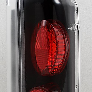 AKKON - For 1992 1993 1994 1995 1996 Ford Bronco F150 F250 F350 Black Headlights & Tail Lights Replacement Pair