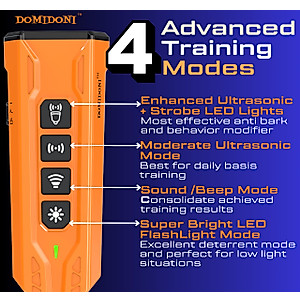 2024 Dog Bark Deterrent Device - Anti-Bark Devices for Dogs, No More Barks Dog Training Tool (Cali Orange)