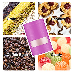 WObell 50pcs Kraft Ziplock Pouches,4.7x7.9 Inch Resealable Stand up Bags with Window, Reusable Ziplock Food Storage Pouches,Heat Sealable Bags Purple