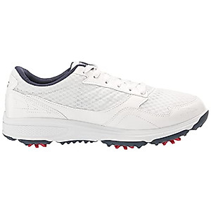 Skechers Men's Torque Sport Fairway Relaxed Fit Spiked Golf Shoe, White/Navy, 9.5