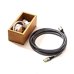 Seville Classics Bamboo Premium Organizer Storage Bins for Kitchen Silverware, Pantry, Closet, Office Desk, Pens, Utensils, Makeup, K Cup, Bamboo, Bin Set (10 Piece)