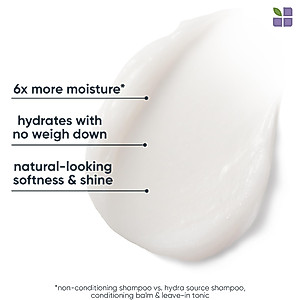 Biolage Hydra Source Conditioning Balm | Hydrates, Nourishes & Detangles Dry Damaged Hair | Moisturizing | Sulfate-Free | For Medium To Coarse Hair | Deep Conditioning | 16.9 Fl. Oz