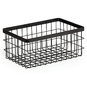 G.E.T. WB-964-MG Rectangular Metal Storage Wire Basket for Pantry, Produce and More, 9" x 6" x 4"