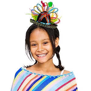 Skeleteen Womens Fiesta Sombrero Headband - Mexican Fancy Fascinator Girls Hair Accessories for Kids and adults