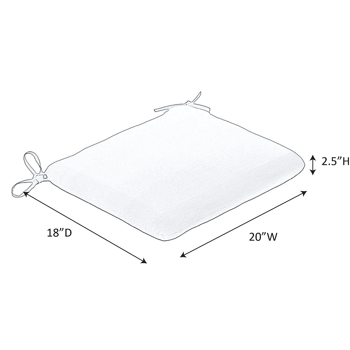 Naturesroom Sunbrella Patio Cushions - (2 Pack) - 20" W x 18" L x 2.5" T, Outdoor Chair Cushion with Comfort, Style & Durability Designed for Outdoor Living - Made in The USA