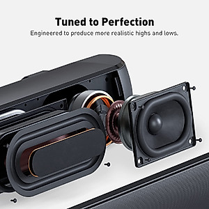 Fosi Audio A3 Small Sound Bars for Computer, Mini Soundbar Speaker for Phone,Projector, 18" Bluetooth Speakers for RV,Garage,Bedroom,Small Space