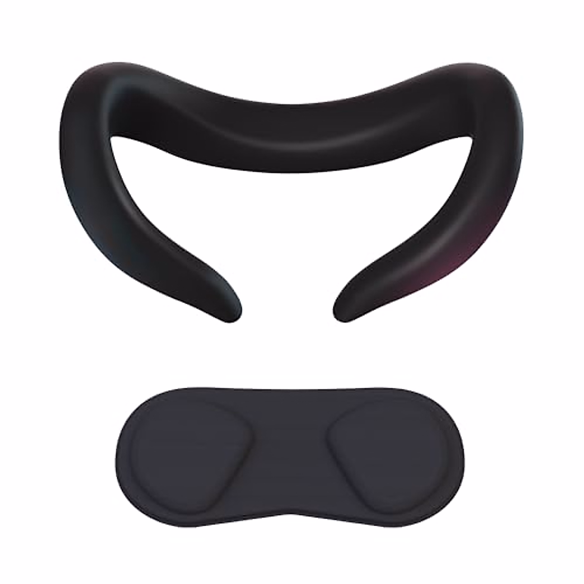 MOJOXR Silicone Face Cover and Lens Cover Compatible with Quest 3, Accessories Bundle Provide Comprehensive Protection for Your VR Headset, Sweatproof Washable Anti-Dust (Black)