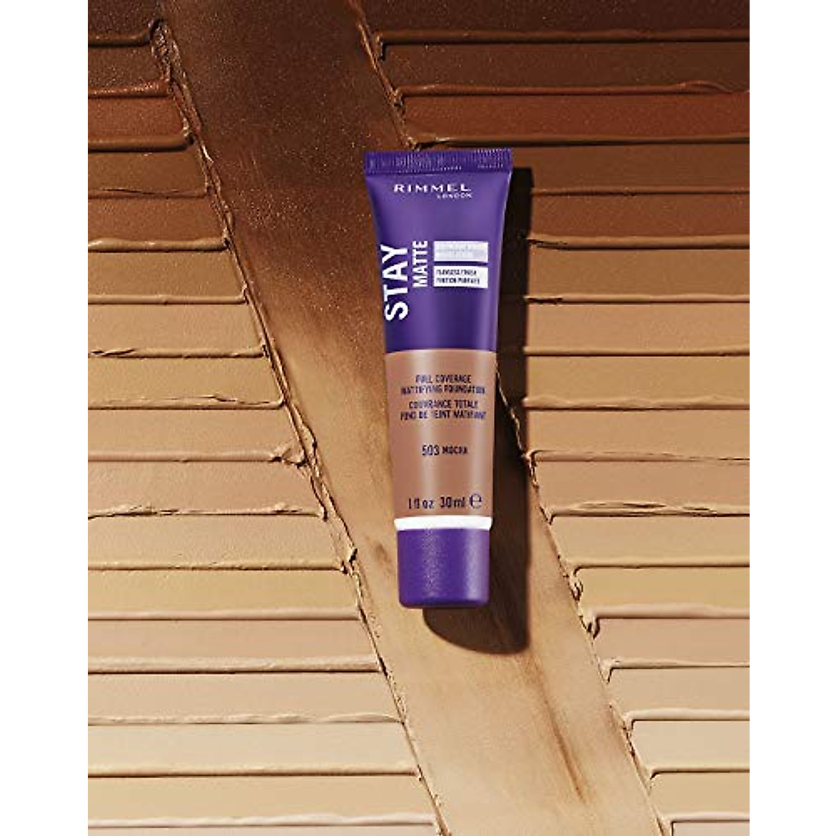 Rimmel London Stay Matte Liquid Mousse - 504 Deep Mocha - Foundation, Lightweight, Shine Control, Oil-Free, 1oz