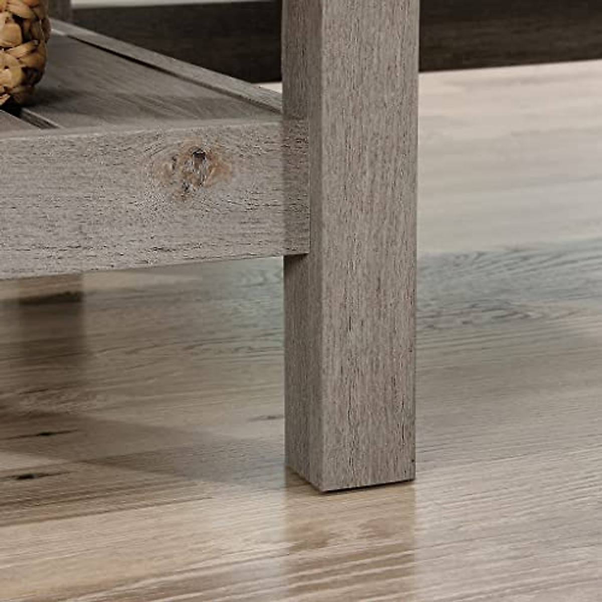 Sauder Cottage Road L-Desk, L: 65.12" x W: 58.66" x H: 29.76", Mystic Oak Finish