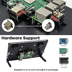 Hosyond 10.1" IPS LCD Capacitive Touch Screen HDMI Display Portable Monitor 1024X600 Built-in Dual Speakers for Raspberry Pi 5/4/3 Xbox PS4 Windows 7/8/10