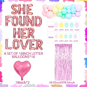 LaVenty She Found Her Lover Banner Balloon Taylor Bachelorette Party Decorations Rainbow Lover Bachelorette Party Decorations Bridal Shower Decorations