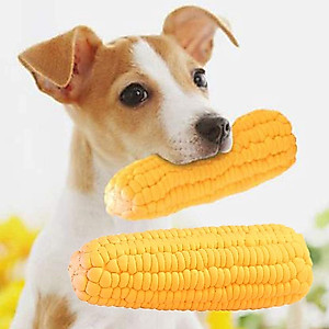 Zenarao Pet Dog Corn Shape Squeaky Bite-Resistant Interactive Play Chew Toy Pet Supplies Dog Toy Corn, Dog Toys Aggressive Chewers for Dog, Pet Supplies