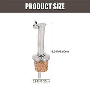 DOITOOL 10 Pcs Wine Bottle Pourers Stainless Steel Liquor Pour Spout Wine Bottle Stoppers Pourers Olive Oil Bottle Tapered Spout Cork Plug Liquid Dispenser Silver