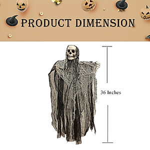GiftExpress 2 Pack 36" Halloween Hanging Skeleton Grim Reaper, Halloween Skeleton Decorations for Haunted House Prop Indoor/Outdoor