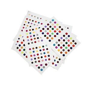 IS4A 360pc Multicolor Bindi Bollywood Forehead Stickers Adhesive Body 6 Card of Different Sized Velvet Bindi Round Dot Tattoo Premium Bindi For Women (SET OF 360 PCS)