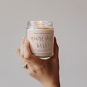 Sweet Water Decor You're The Best Candle | Tropical Fruit and Sugared Orange, Summer Scented Soy Wax Candle for Home | 9oz Clear Jar, 40 Hour Burn Time, Made in The USA