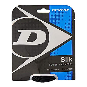 DUNLOP Silk (16-1.30mm) Tennis String Set (Black)
