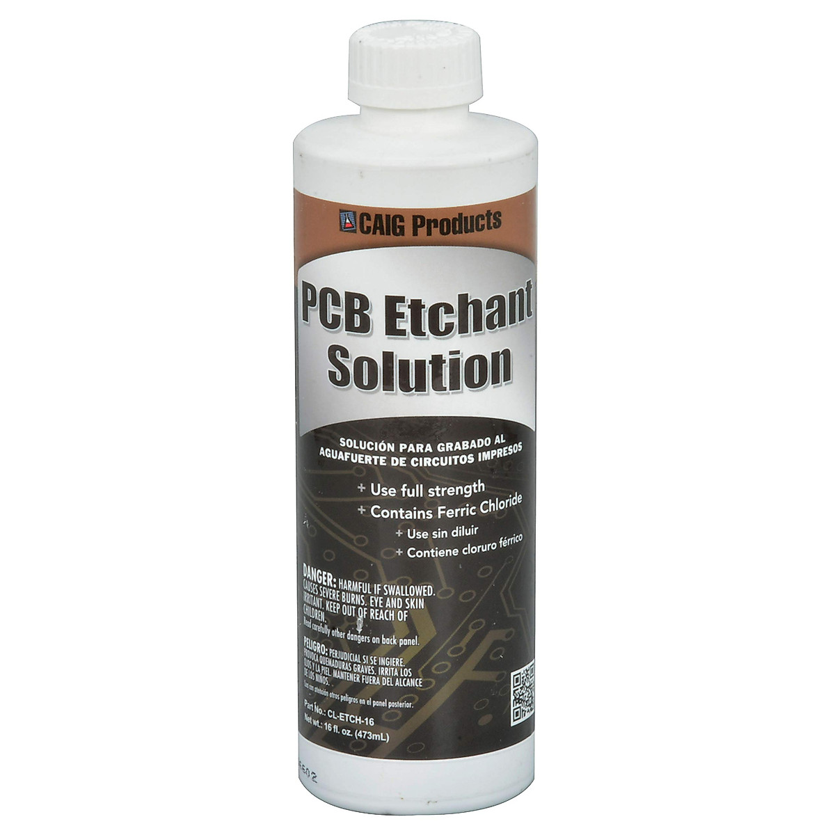 Caig Labs CL-ETCH-16 Ferric Chloride PCB Etchant Solution 16oz Bottle