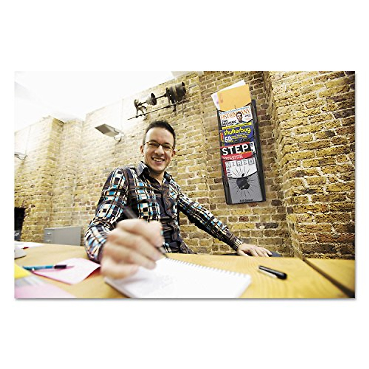 Safco 5578Bl Onyx Mesh Literature Rack Five Compartments 10-1/4W X 3-1/2D X 28-1/3H Black