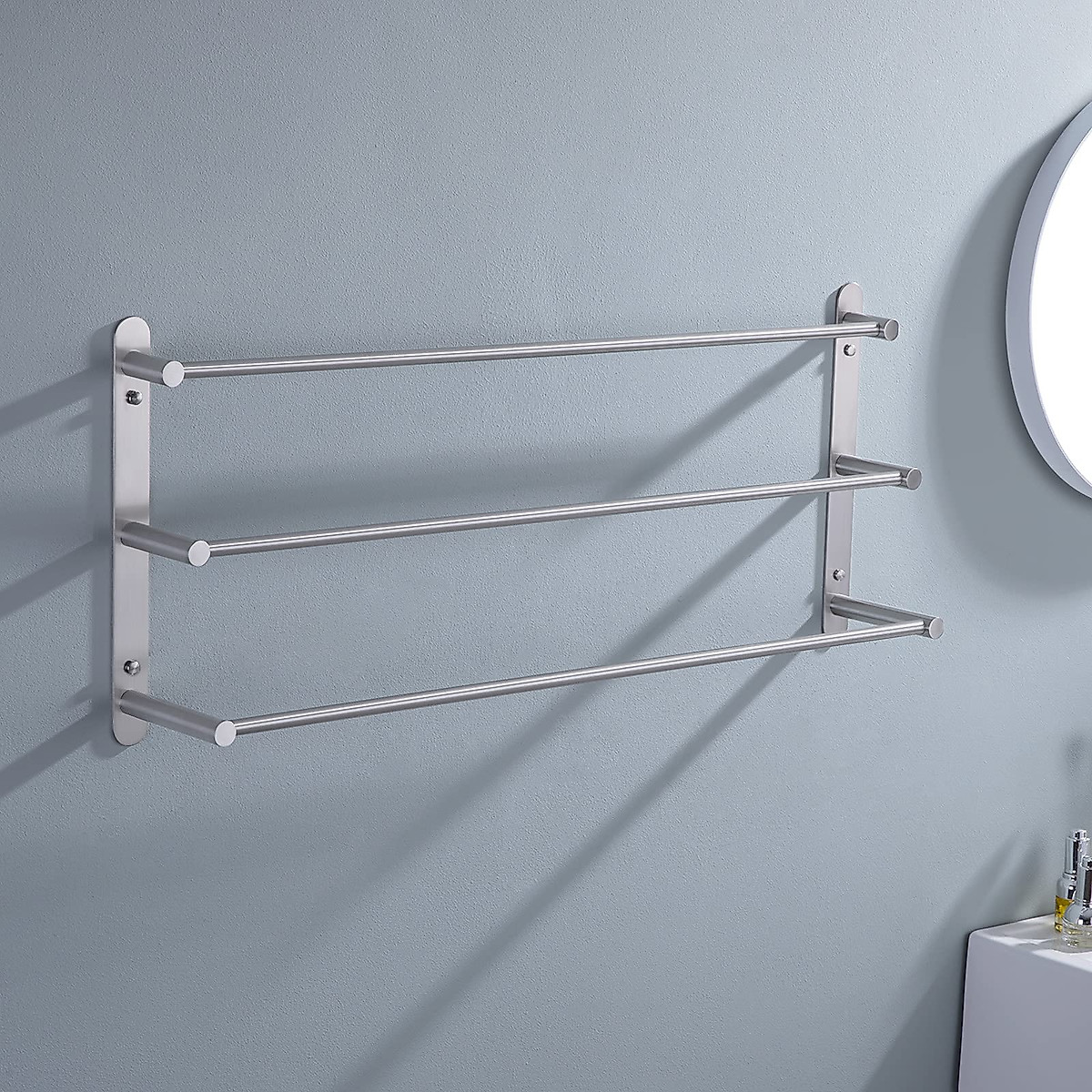 KES Bath Towel Bar 30 Inch 3-Tier Bathroom Towel Rack Wall Mount SUS304 Stainless Steel Brushed Finish, BTH202S75-2