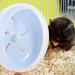 POPETPOP Silent Hamster Wheel-Pets Running Sports Exercise Wheel Jogging Wheel Hamster Rat Gerbil Silent Spinner(Blue)