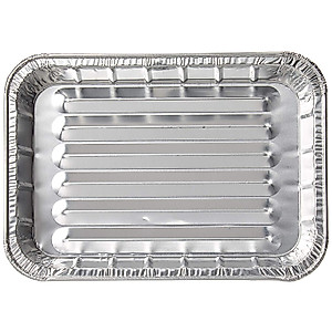 Pack of 20 Disposable Aluminum Foil Toaster Oven Pans-Mini Broiler Pans | BPA Free | Perfect for Small Cakes or Personal Quiche | Standard Size - 8 1/2" x 6"