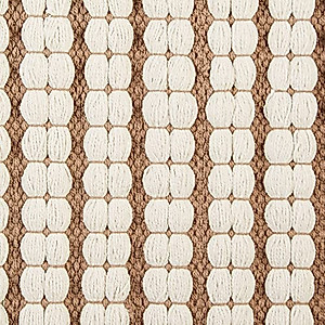 DII Indoor Braided Cotton Area Rug, Handloomed Yarn Dyed Woven, Reversible, 20x31.5, Stone Stripe