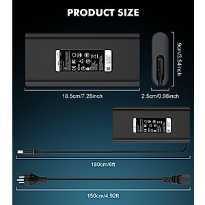 New Slim Replacement for Dell 240W AC Adapter fit Alienware Laptop Charger Precision 7770, G7 15 7500 17 7700, Alienware 15 17 M15 M17 X51 LA240PM180 7.4 mm Barrel with Power Cord