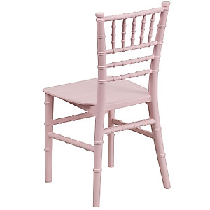 BizChair Child’s Pink Resin Party and Event Chiavari Chair for Commercial & Residential Use