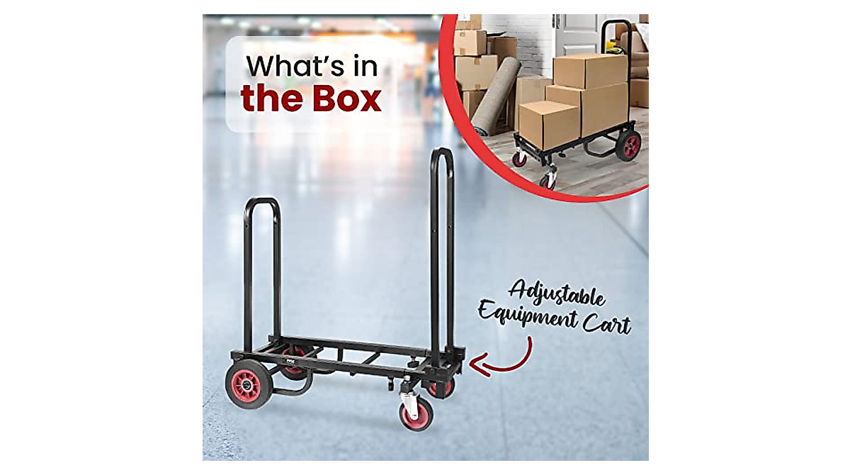 Heavy Duty 8-in-1 Pyle Folding Equipment Cart