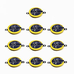 EEMB 10PACK Tabbed CR1616 Battery with Solder Tabs 3V Lithium Batteries for Gameboy Cartridge Battery Ruby Gameboy Advance SP Fire Red Leaf Green Emerald, 1616 Battery GBA Gameboy Advance Cart Save
