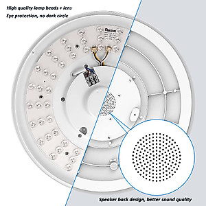 Retractable Ceiling Fan with Light with Bluetooth Speaker Color Changing 36W 42 Inch Music Black Invisible Blades Hidden Bluetooth Ceiling Fan Fandelier Chandelier Light with Remote Control