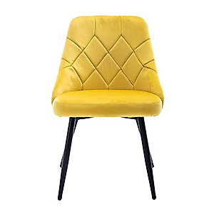 Techni Mobili Modern Contemporary Tufted Velvet (Set of 2) Chair, One Size, Gold
