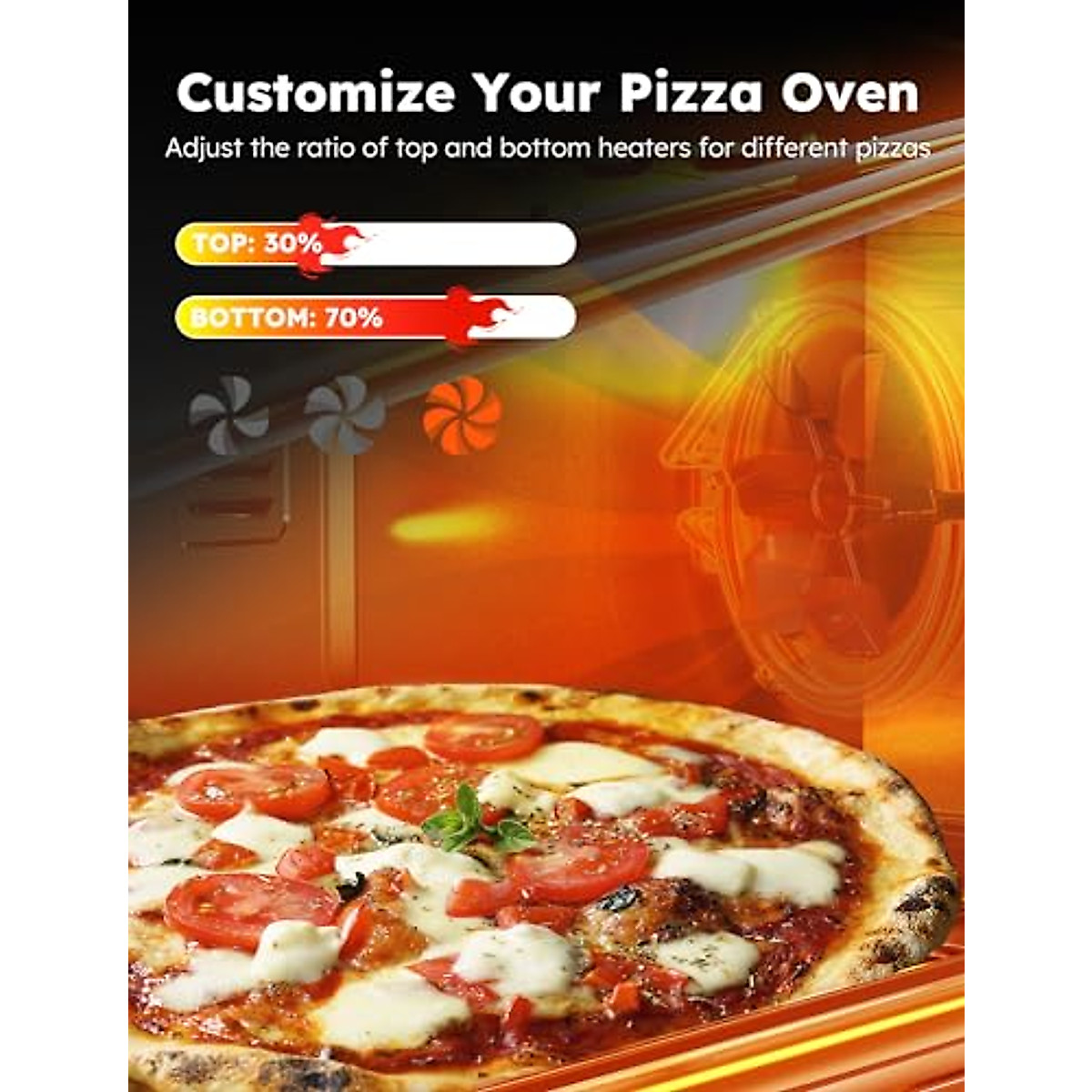 Nuwave Bravo Pro Smart Toaster Oven Countertop, True Air Fryer Combo w/Improved 100% Convection, 35% Crispier, 112 Presets, Customizable Pizza Zones, Integrated Probe, PFAS Free, 30QT, Stainless Steel